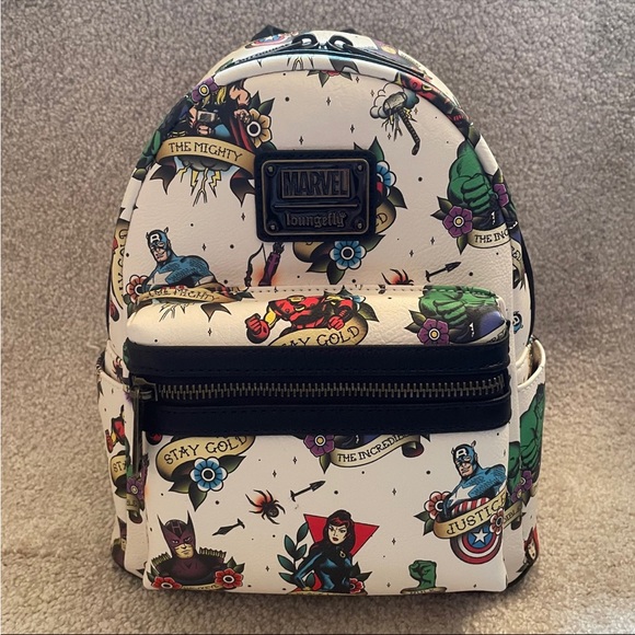 Loungefly | Bags | Loungefly Marvel Avengers Tattoo Flash Mini Backpack ...
